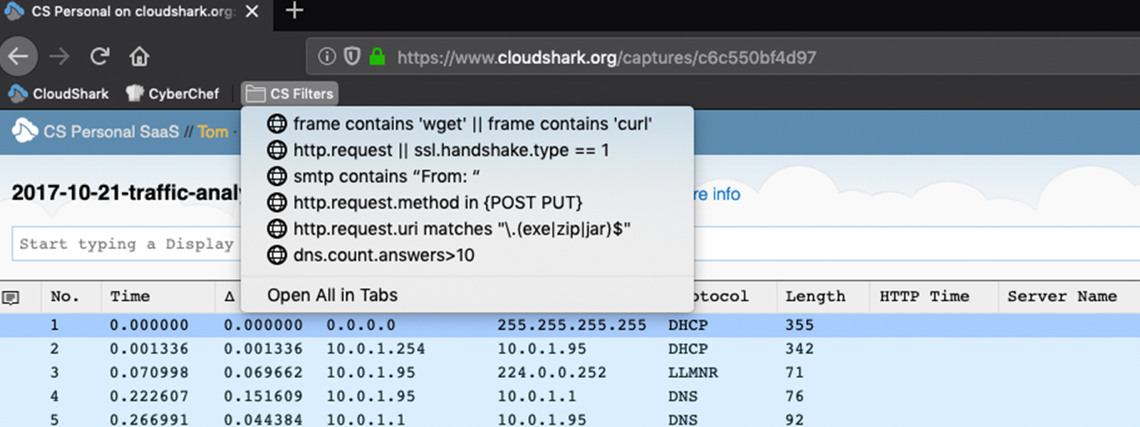 Display Filter Favorites: Using bookmarks to save and apply filters ...